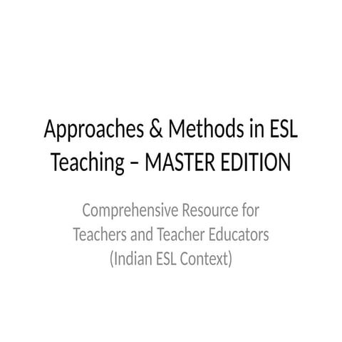 Esl Approaches Methods Presentation Pptx