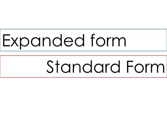 Expanded form ppt | PPTX