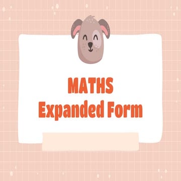 Math Expanded form | PPTX