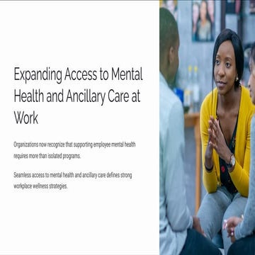 Expanding Access to Mental Health and Ancillary Care at Work | PDF