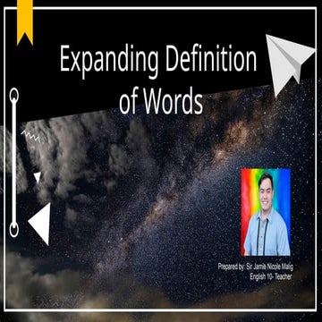 Expanding Definition PPT Lesson For Grade 10 | PPTX