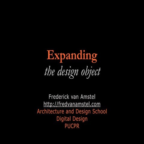 Expanding the design object | PDF