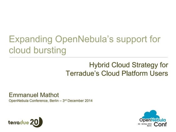 OpenNebula Conf 2014 | Lightning talk: OpenNebula Puppet Module ...