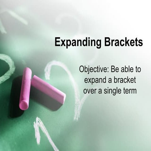 Expanding over a single term | PPT