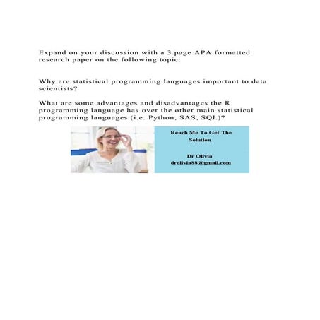 Expand on your discussion with a 3 page APA formatted research p | PDF