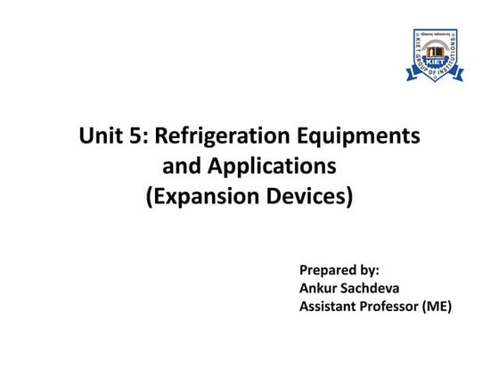 presentation on expansion devices | PPT