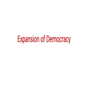 Expansion of democracy | PPTX