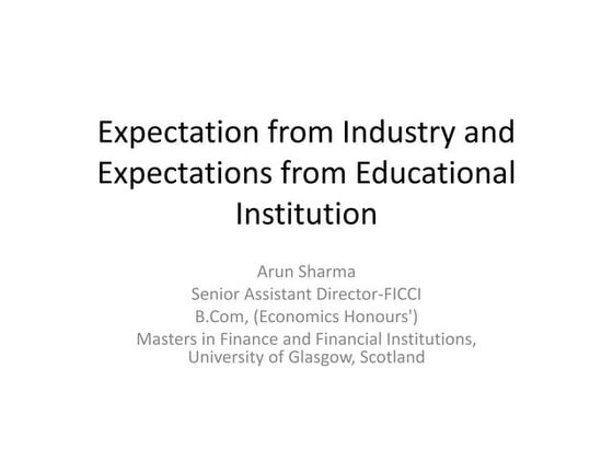 Industry Expectation from Students | PPT
