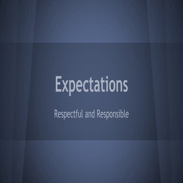 Expectations | PPTX