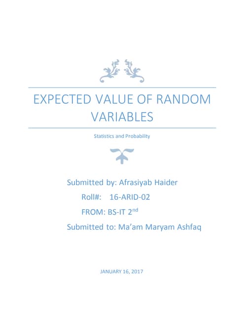 Basic probability theory and statistics | PDF