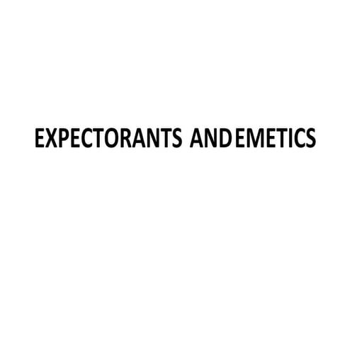 Expectorants | PDF