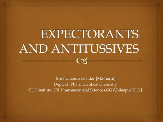 Expectorants | PPT