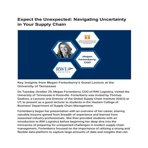 Expect the Unexpected_ Navigating Uncertainty in Your Supply Chain ...