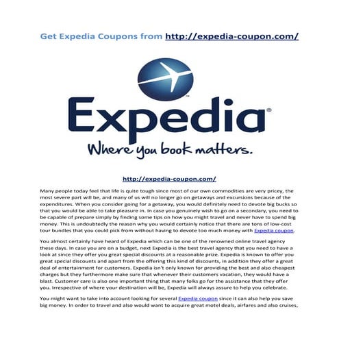 Expedia coupon