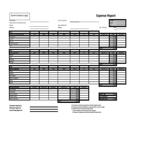 Expense Report | XLS