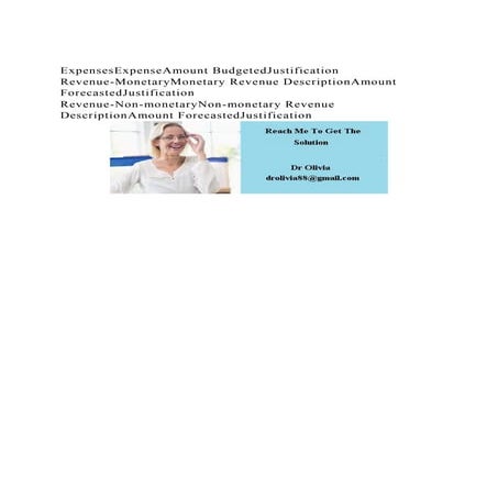 ExpensesExpenseAmount BudgetedJustificationRevenue-MonetaryMonet.docx