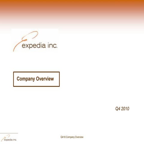 Expedia Q410 Company Overview | PPT