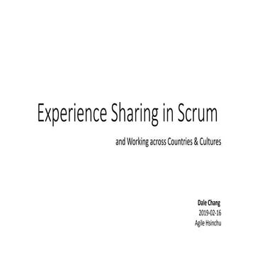 Experience sharing-in-scrum | PPT