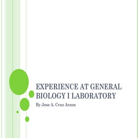 Experience at general biology i laboratory | PPT