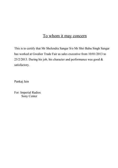 hdfc life experience letter | PDF