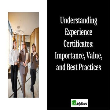 Work Experience Certificate Sample Template | PPTX
