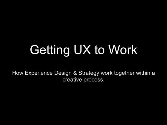 User Experience Poster | PPT