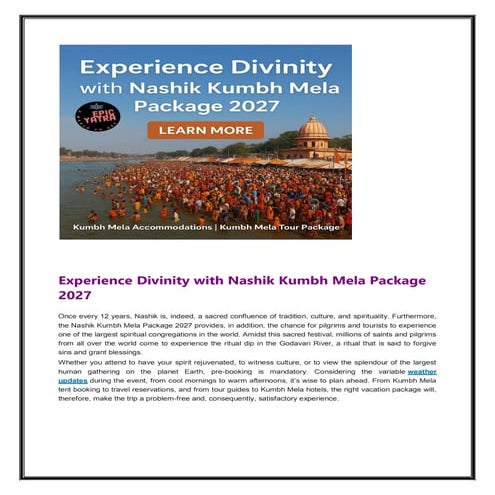 Experience Divinity with Nashik Kumbh Mela Package 2027.pdf
