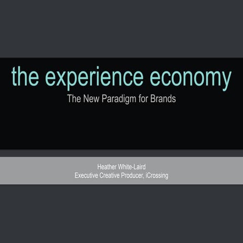 The Experience Economy | PPTX