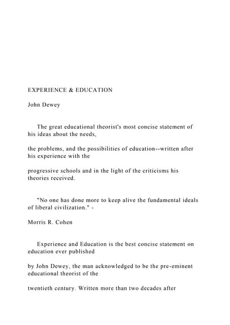 JOHN DEWEY PPT presentation for schoolss | PPTX