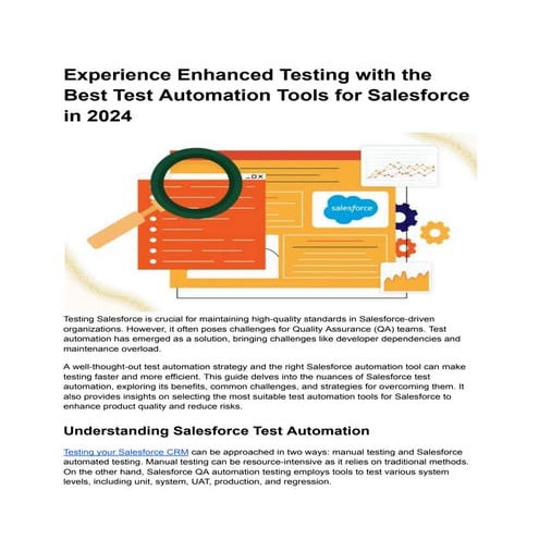 Experience Enhanced Testing With The Best Test Automation Tools For