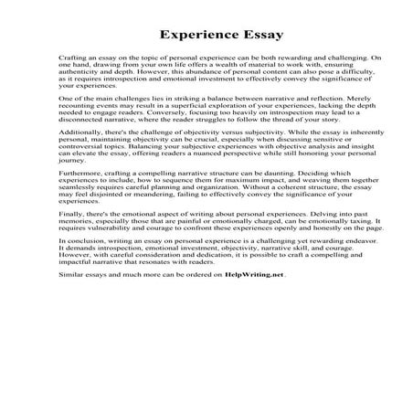 Experience Essay.pdf