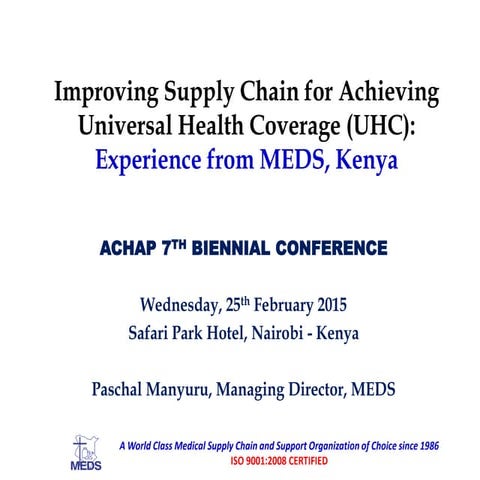 Experience from MEDS, Kenya by Pascal Manyuru | PDF