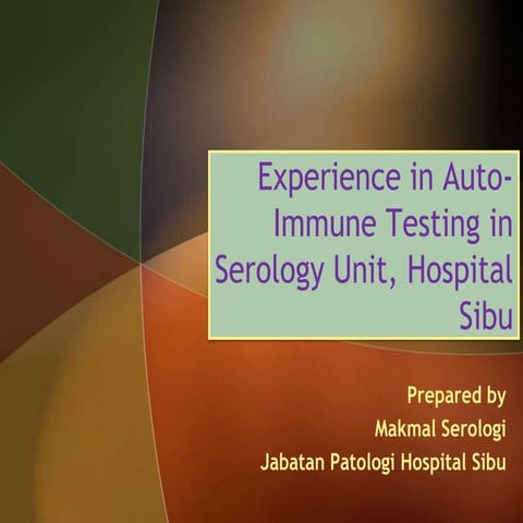 Experience in BFMP Management in Serology/Parasitology Unit, Pathology ...