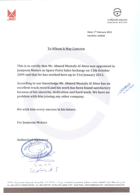 7...AUTHORIZATION LETTER FROM CONSIGNEE CLEARING AGENT FOR TAKING THE ...