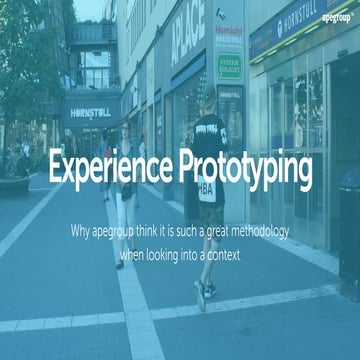 Experience prototyping | PDF