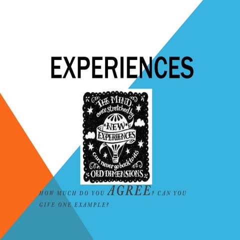 Experiences present perfect | PPT