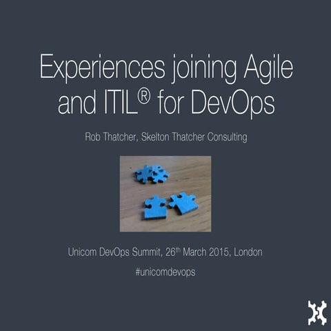 Experiences Joining Agile And Itil For Devops Ppt