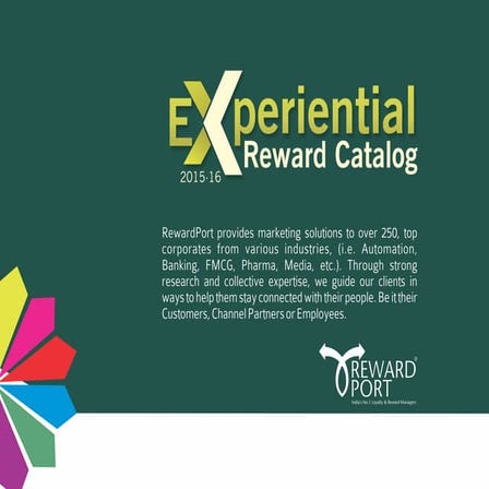 Experiential Rewards for Sales Promotion & Gifting ! | PPT