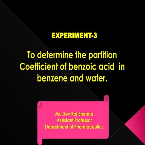 Partition Coefficient Determination (Pharmaceutics Practical).pptx