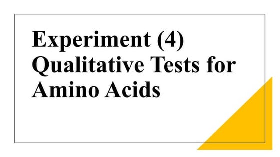 Test for Protein practical | PPTX