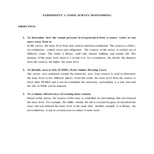 Noise monitoring | DOCX