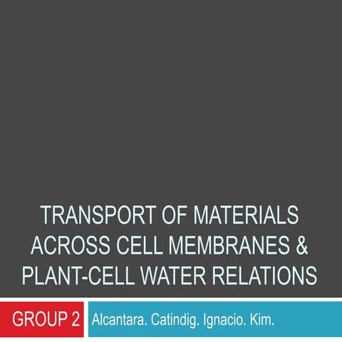 Bio22 Lab - Ex 4 (Cell Transport - Osmosis in Human RBC) | PPTX
