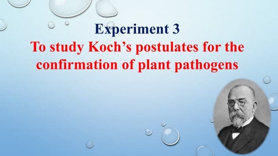 Koch's postulate –principals & method | PPTX