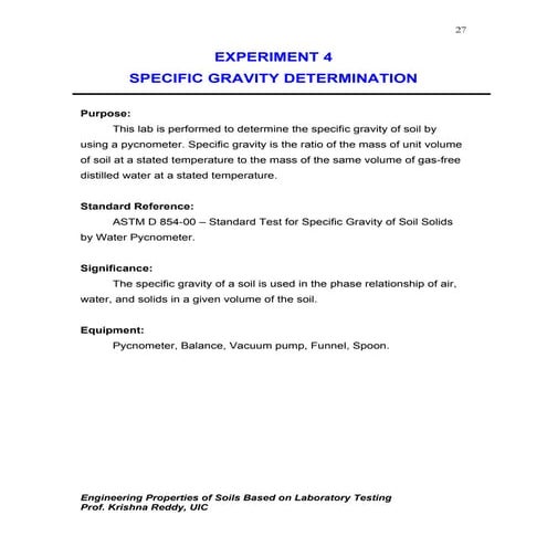 Experiment 4 Specific Gravity Pdf