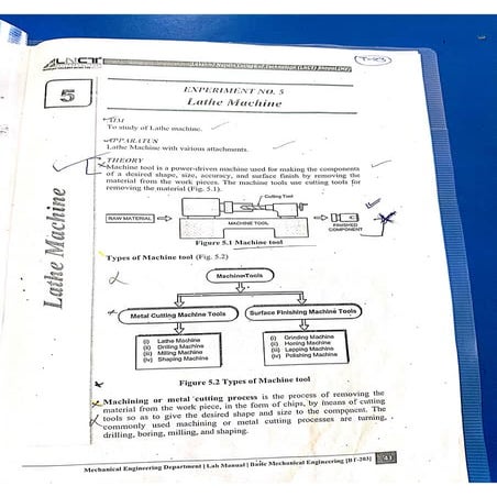 experiment 5 Lathe machine_btech 1st .pdf