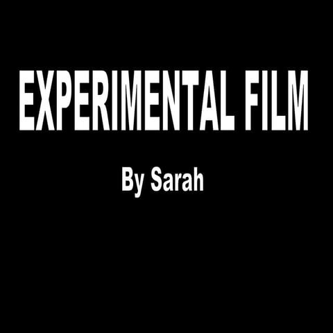Experimental Film | PPT
