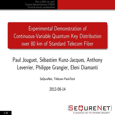 Experimental Demonstration Of Continuous Variable Quantum Key Distribution Over 80 Km Of