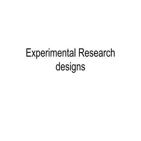 Experimental design | PPT | Science