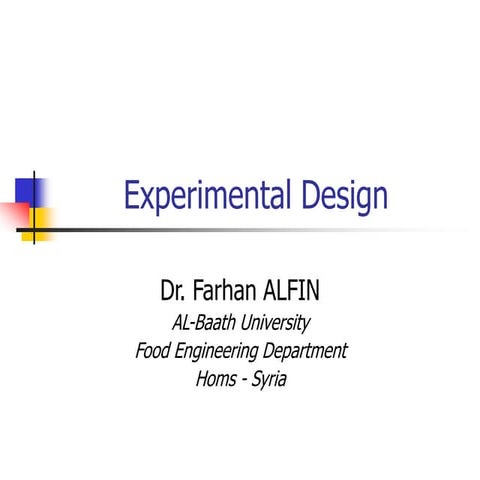 Experimental design | PPT