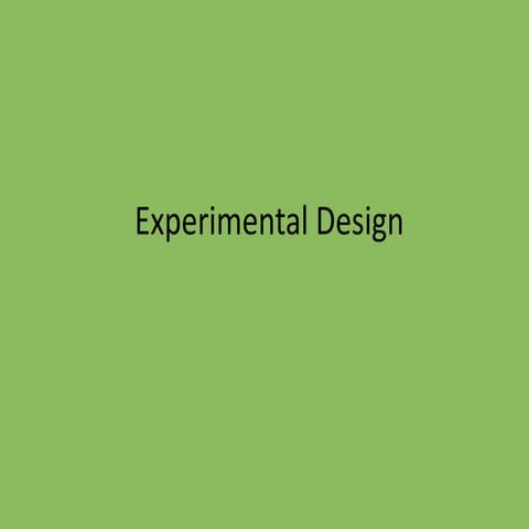 Experimental Design Part 2 Measurements Pptx